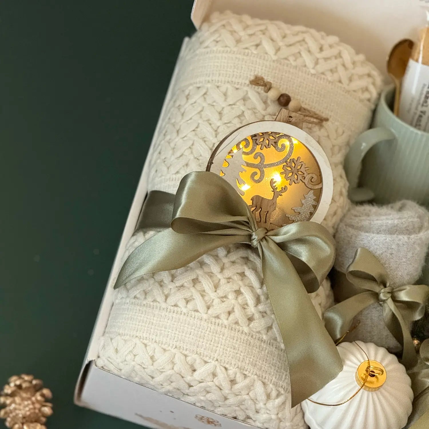 The Comfort Duo Christmas Gift | Blanket, Mug & Holiday Treats for Two ...