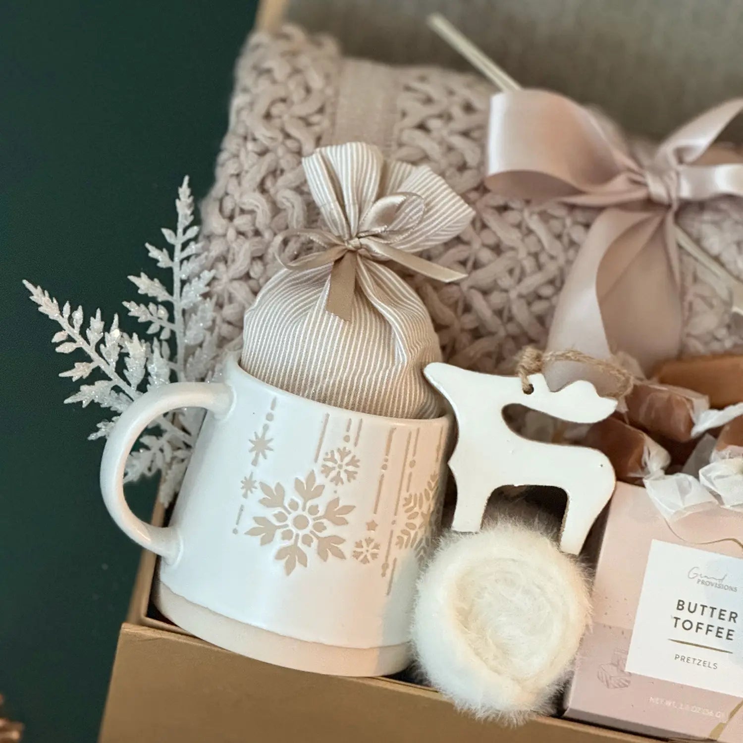 Snow Day Gift Box | Cozy Blanket, Mug & Golden Winter Comforts – Happy ...