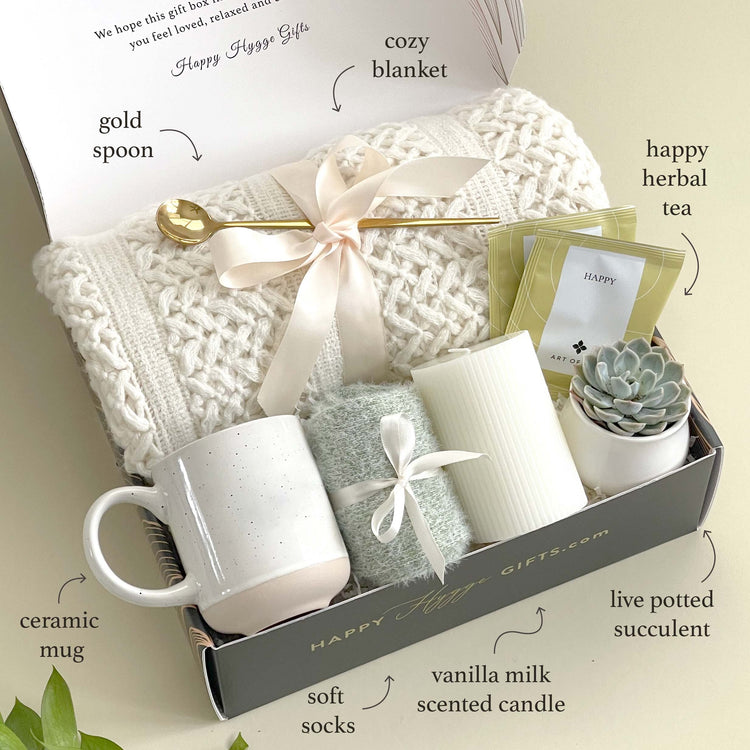 Sympathy gift baskets | Sending love and hugs gifts – Happy Hygge Gifts