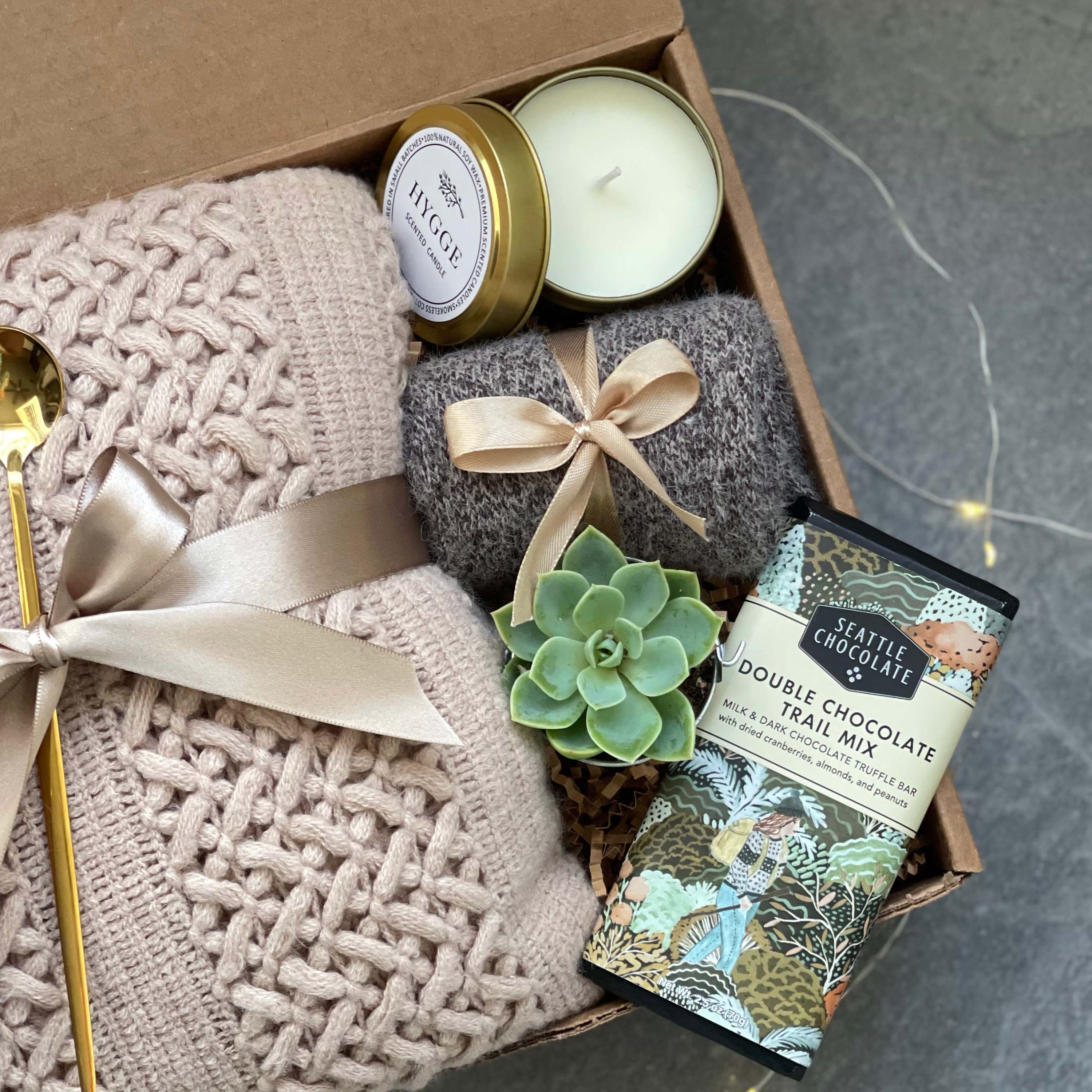 Sending Healing Vibes Gift Box for Women | Gift Basket with Blanket, S ...